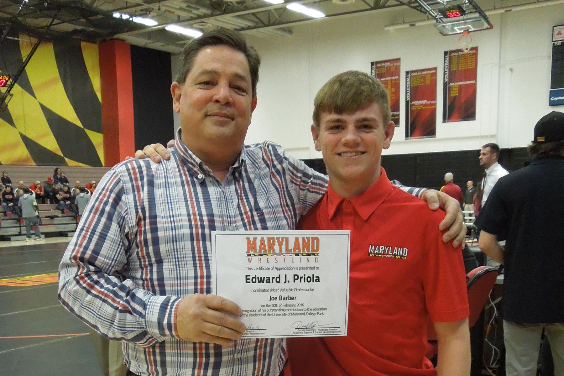 Priola Honored as Most Valuable Professor | Institute of Applied ...